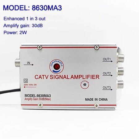 Усилитель CATV сигнала 1 в 3, 30dB, 2W, 8630MA3