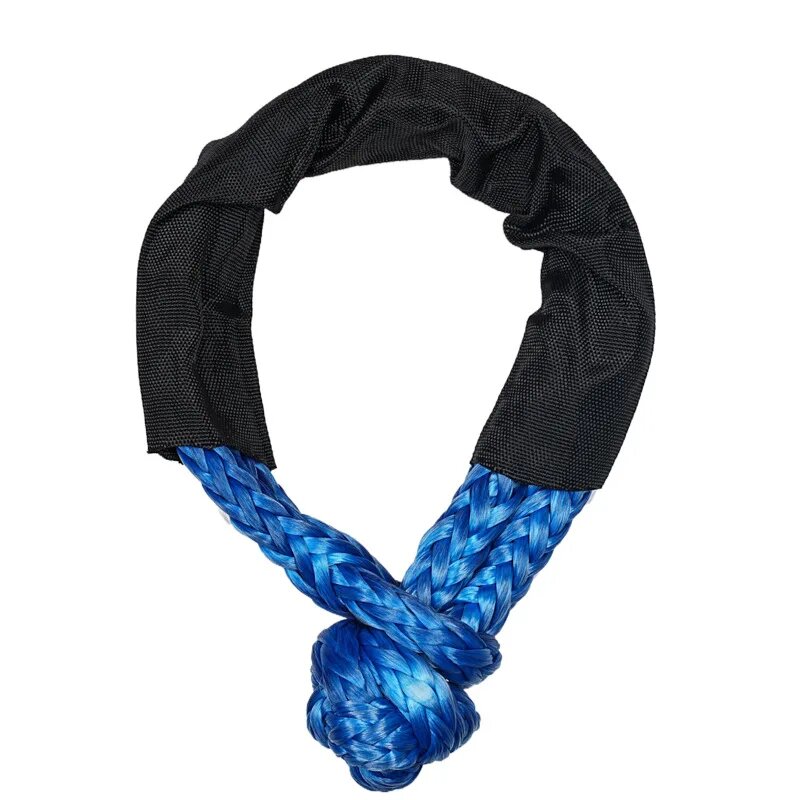 Буксировочный трос для автомобиля, мягкая скоба, высокополиэтиленовый буксирный трос, Blue