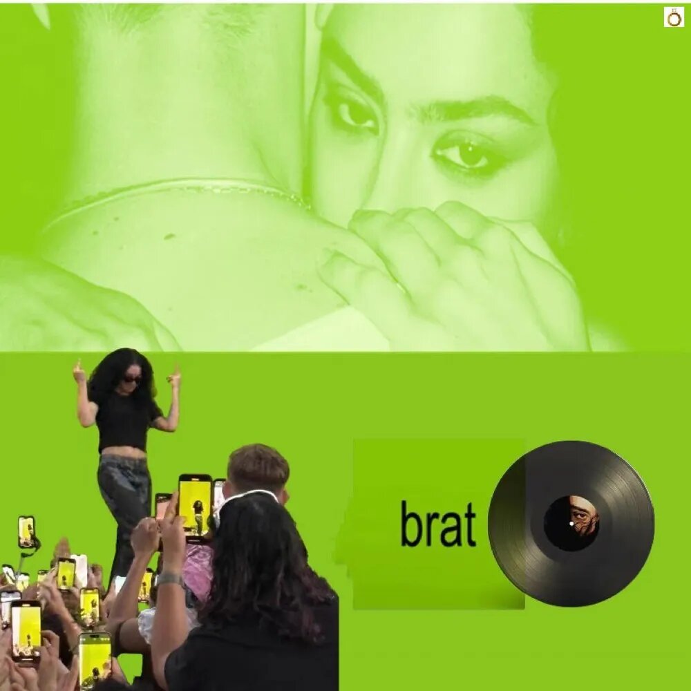 Виниловая пластинка Charli XCX - Brat LP Limited Edition Clear w/ Black Splatter USA 2024 — фото 1