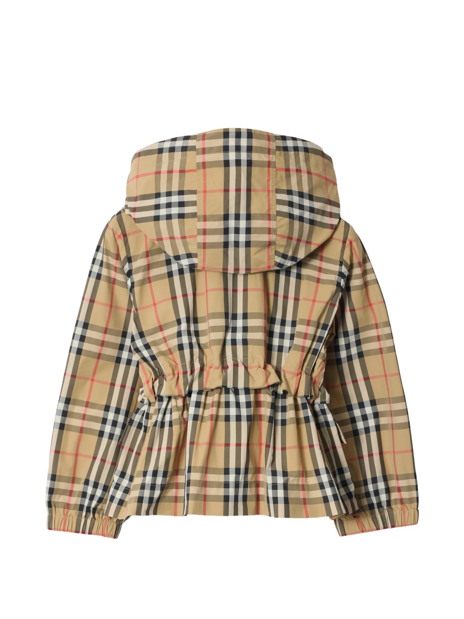 Куртка BURBERRY, размер 140, бежевый цветы мелкие — фото 1
