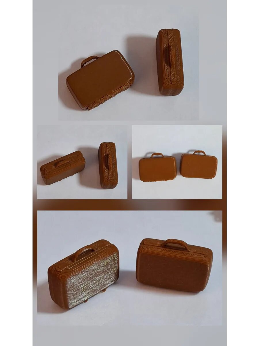 Набор миниатюр "Чемодан" - 2 шт, для ватной игрушки