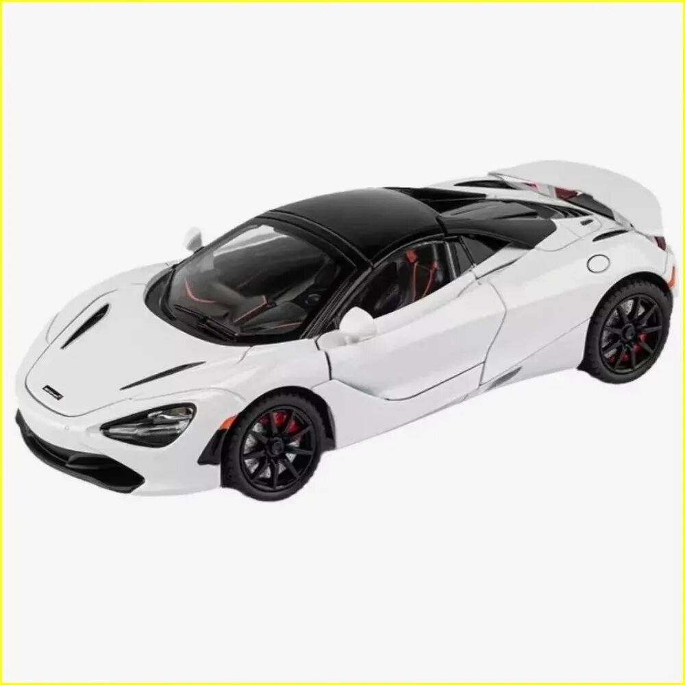 McLaren 720S масштаб 1:24 Белый Эксклюзивная модель машинки с открывающимися дверями для детей