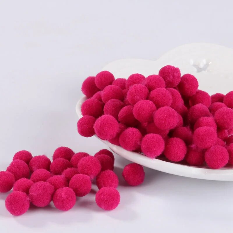 Мягкие помпоны isequins разных цветов Розовый, 31 Dark Rose, 20mm 10g 30pcs