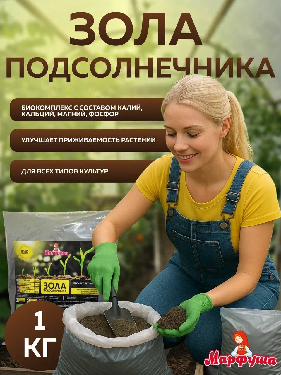 Зола подсолнечника 1кг