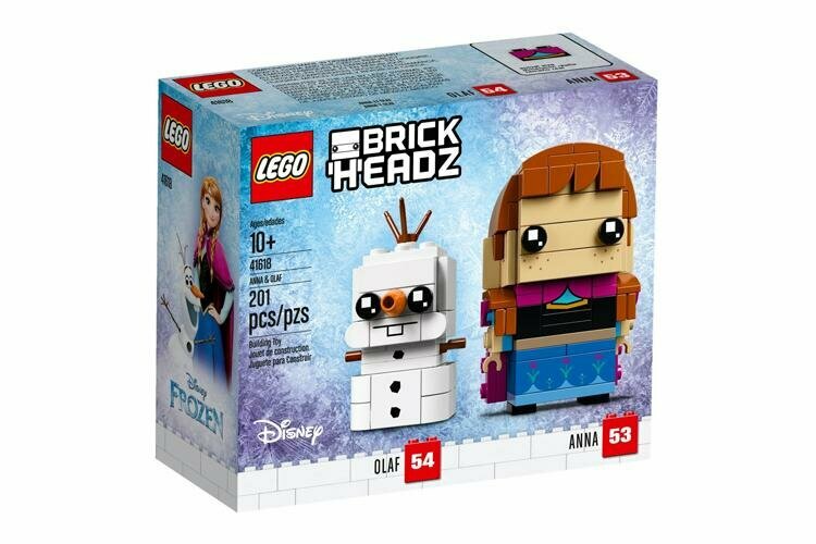Пластические строительные блоки унисекс LEGO BrickHeadz 41618, Анна и Олаф, 300 шт.