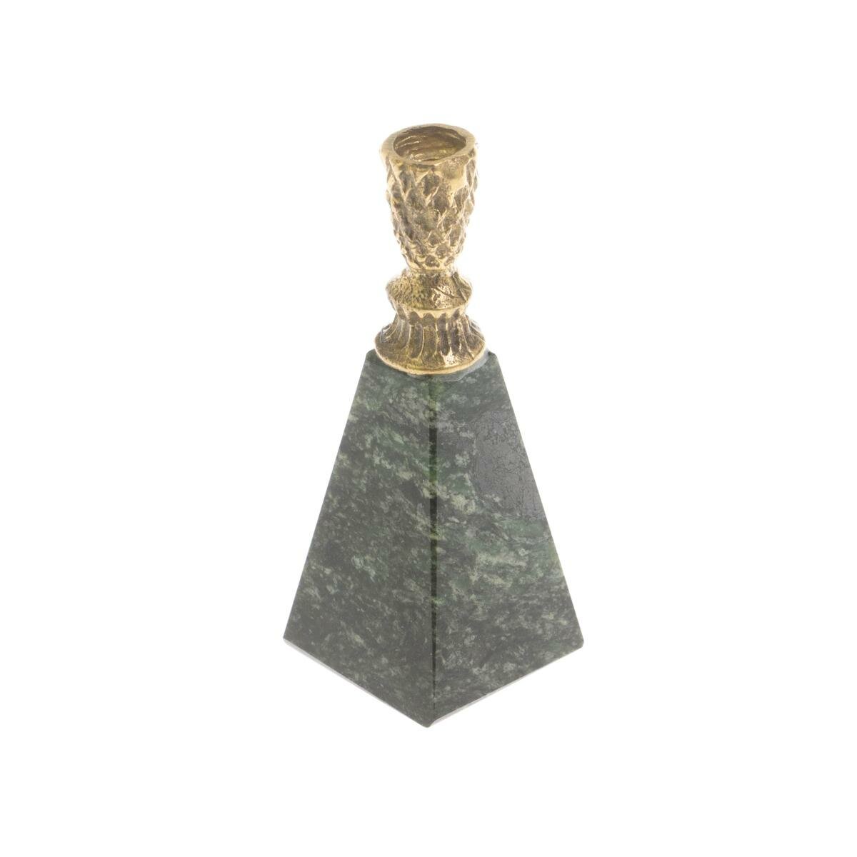 Подсвечник церковный из бронзы и змеевика 130250