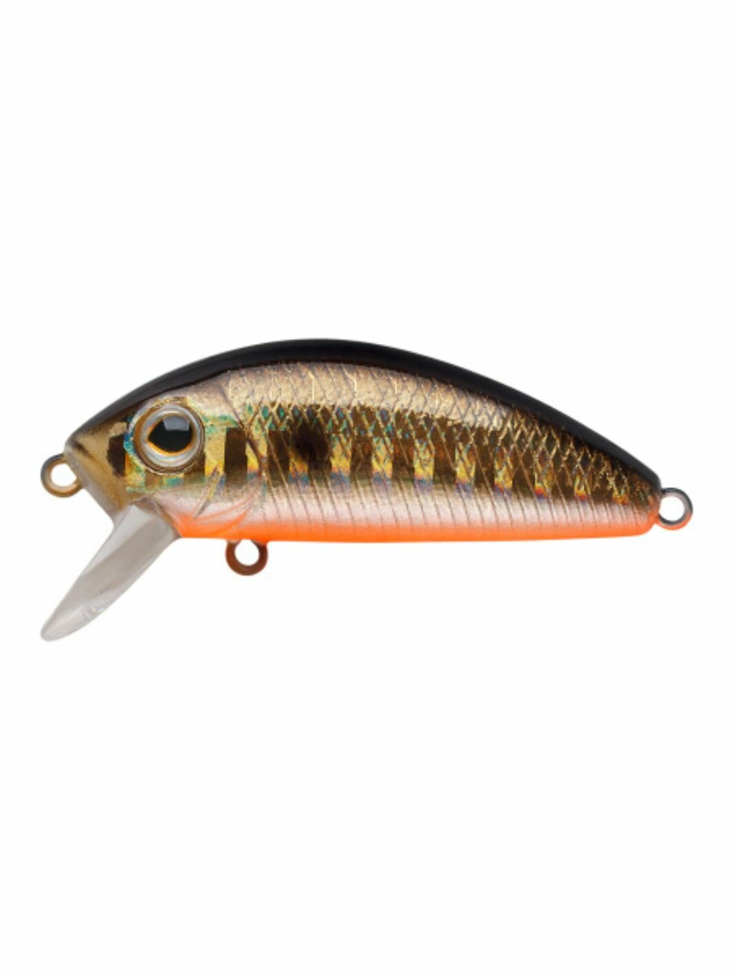 Воблер Минноу Strike Pro Mustang Minnow 45, 45 мм, 4,5 гр, Заглубление 0,2 м -0,5 м, Плавающий, цвет 613-713 Black Back Smoked