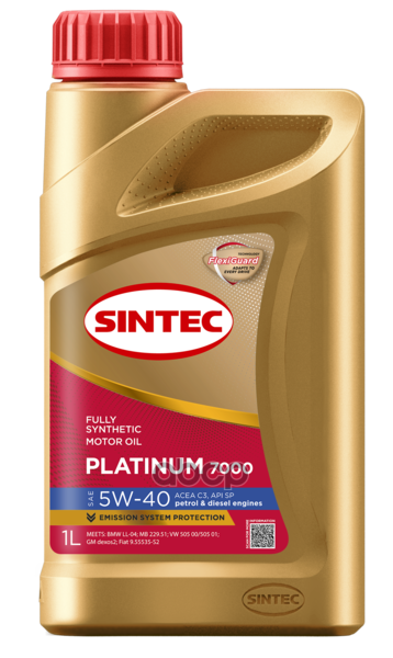 Sintec Platinum 7000 5W-40 C3 SP 1л SINTEC арт. 963358