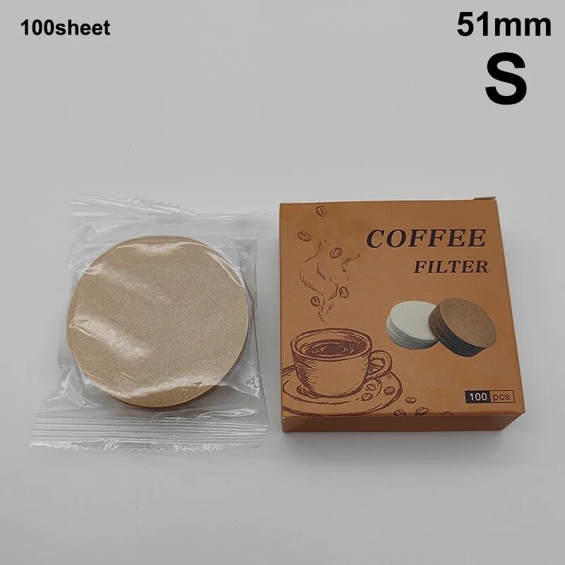 Бумажные фильтры для кофе, 51мм, 100шт, brown small