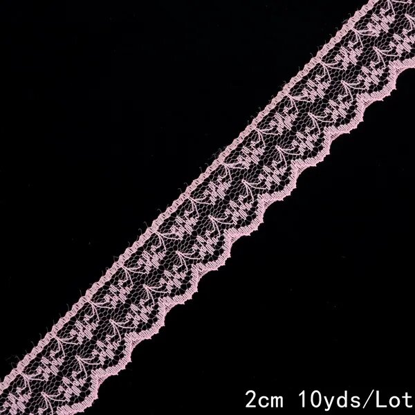 Кружевная лента 2 см, 10 ярдов, Цвет: LPK