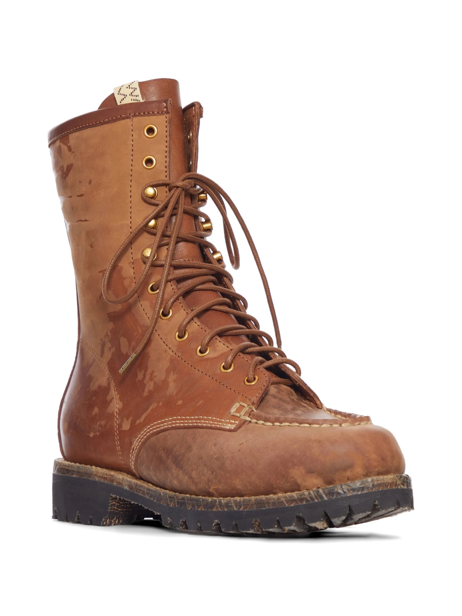 Ботинки Visvim Leather lace-up boots, размер 10, коричневый — фото 1