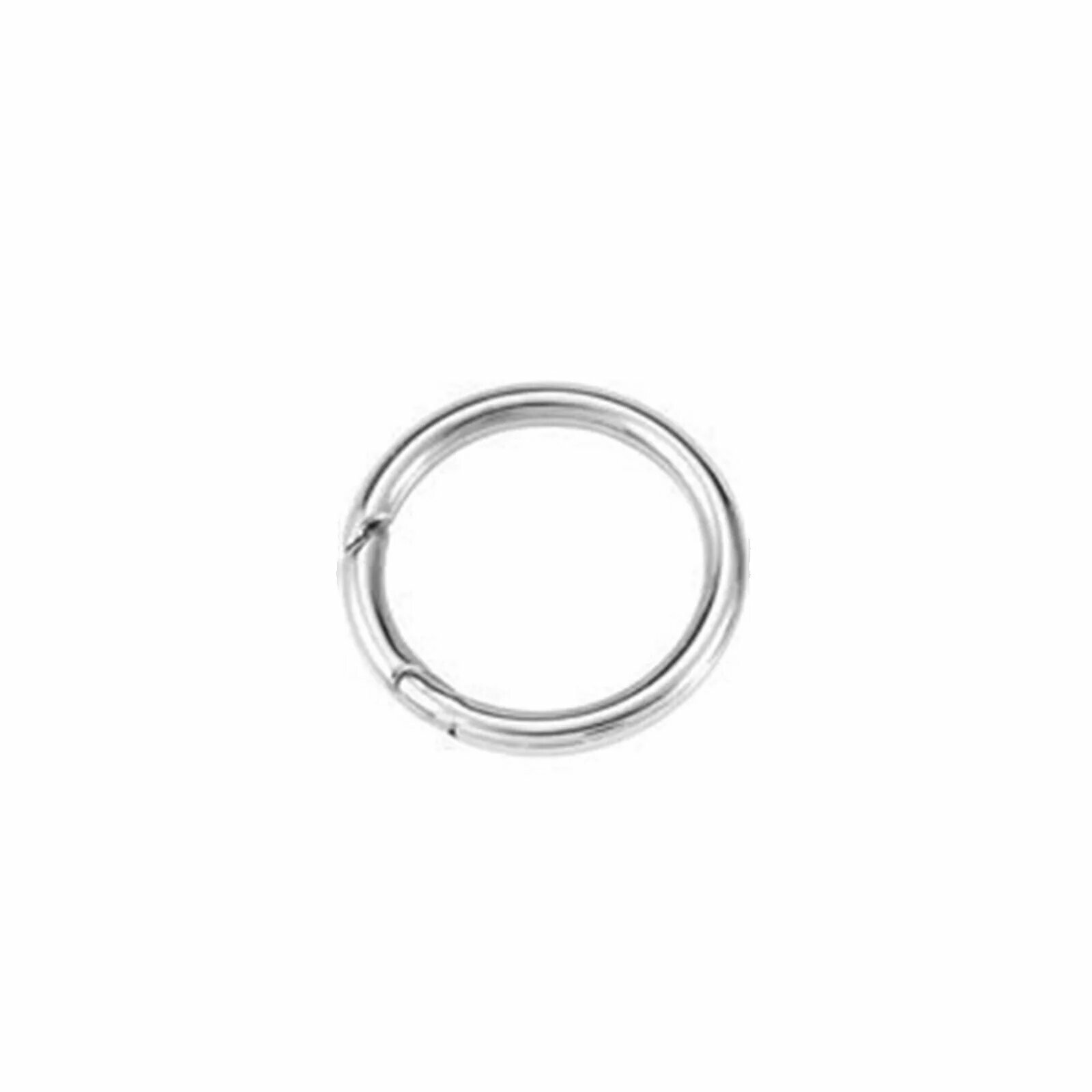 Кольцо-карабин из нержавеющей стали, серебристый, 10x2mm