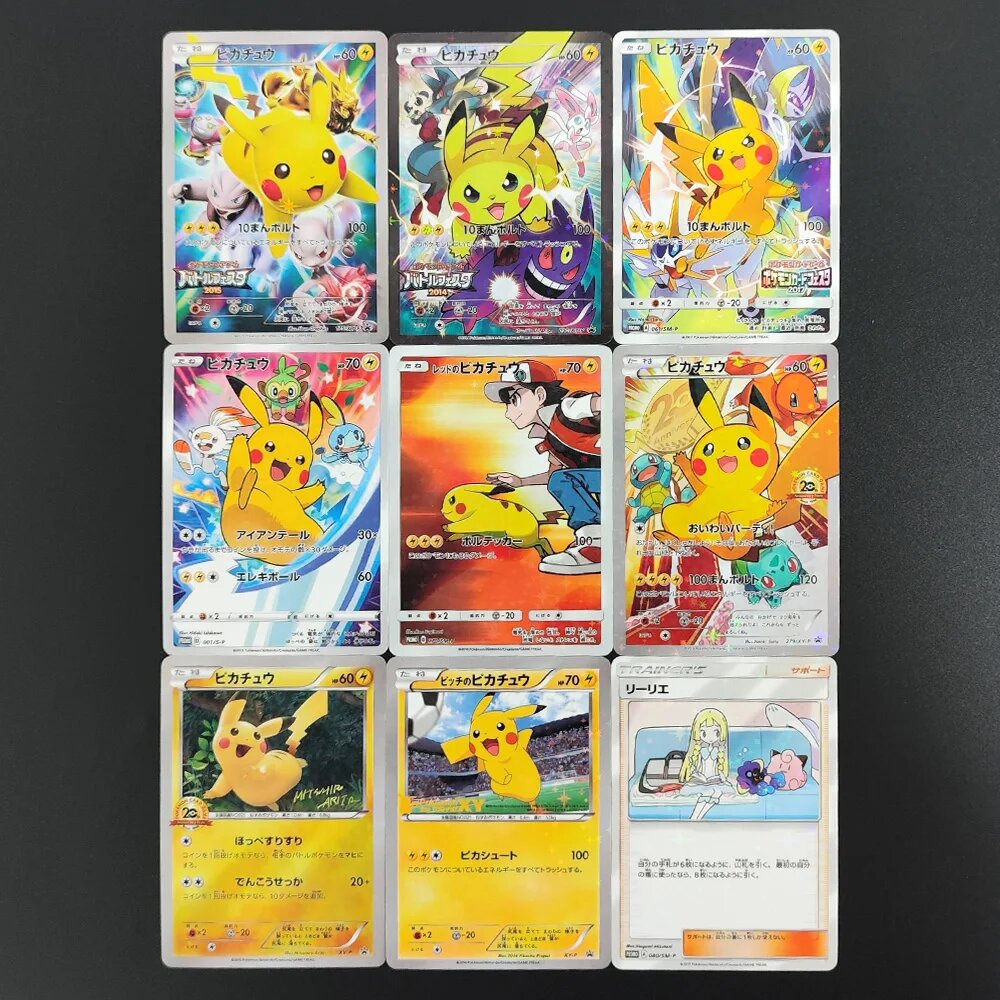 Keeppley PTCG карта Пикачу HOLO, 9PCS