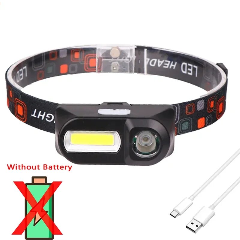 KDULIT Налобный Фонарь Черный 6 Режимов without battery