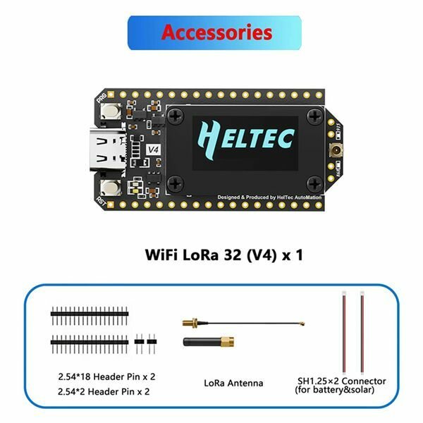 Обновление Heltec WiFi LoRa 32(V4) ESP32S3+SX1262 BLE LoRa Node Meshtastic LoRaWAN Совместимость с мощностью передачи 28 дБм