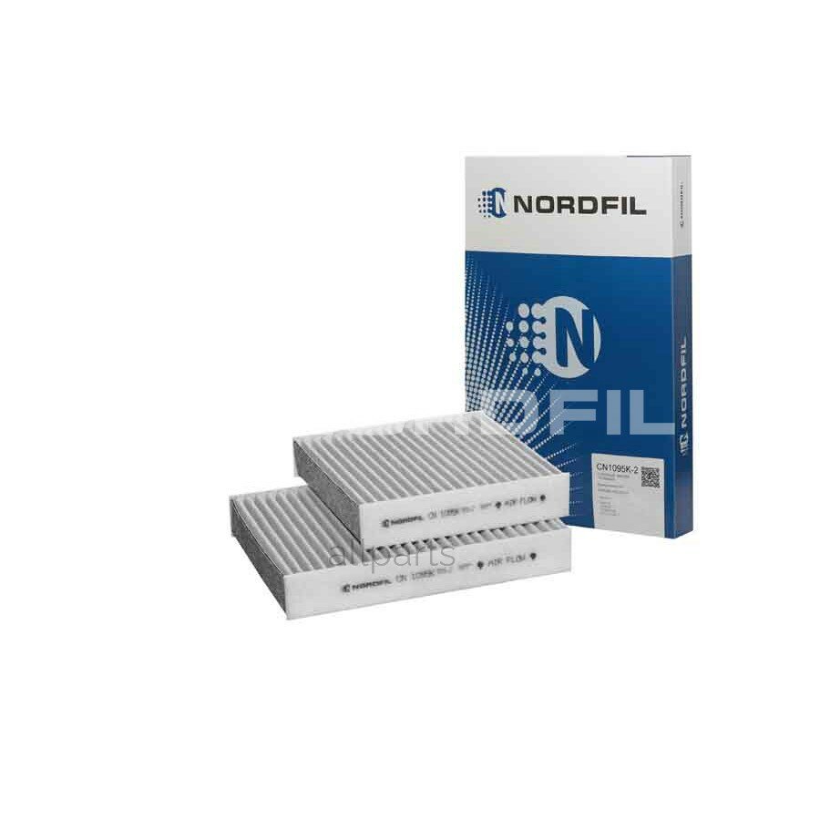 NORDFIL CN1095K-2 Фильтр салона угольный (комплект 2 шт.) Citroen C3 II III C4 Cactus DS3 Peugeot 207 208 2008