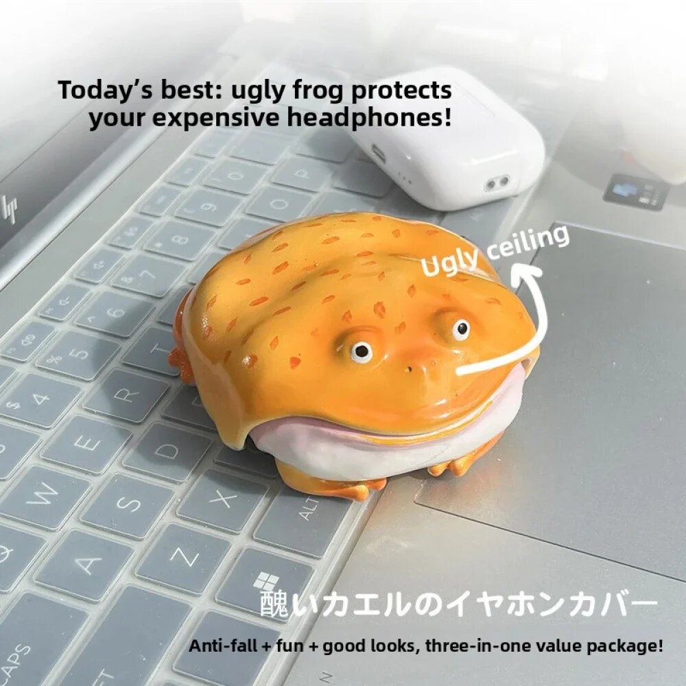 Премиальный чехол "Уродливая лягушка" для AirPods Pro 3 airpods pro pro2, CC0327-Naked Yellow