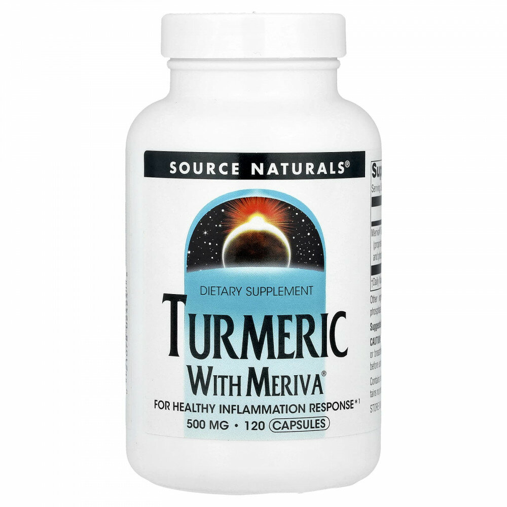 Source Naturals, куркума с Meriva®, 500 мг, 120 капсул