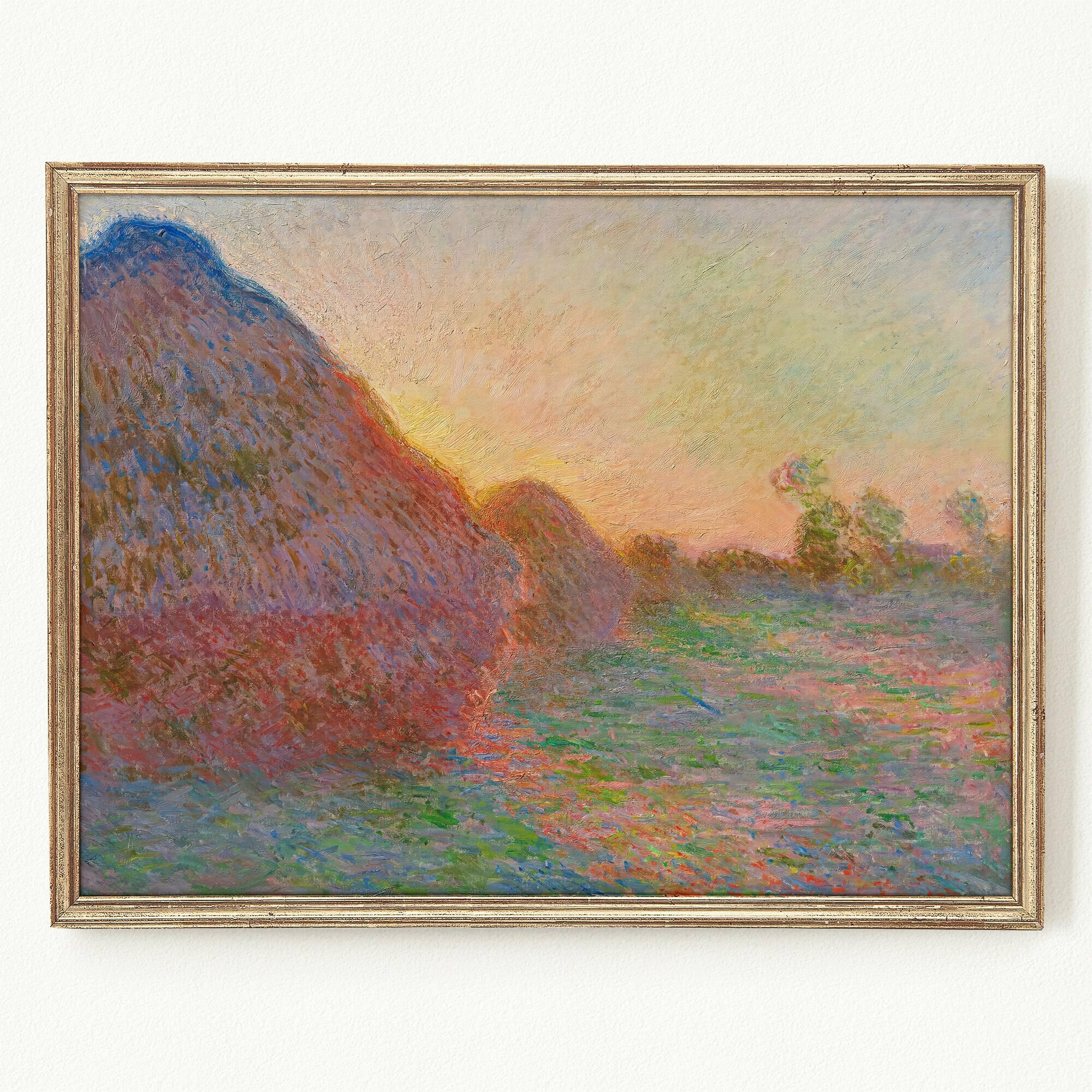 Постер "Стога сена - Клод Моне", 30х40 см (без рамки)