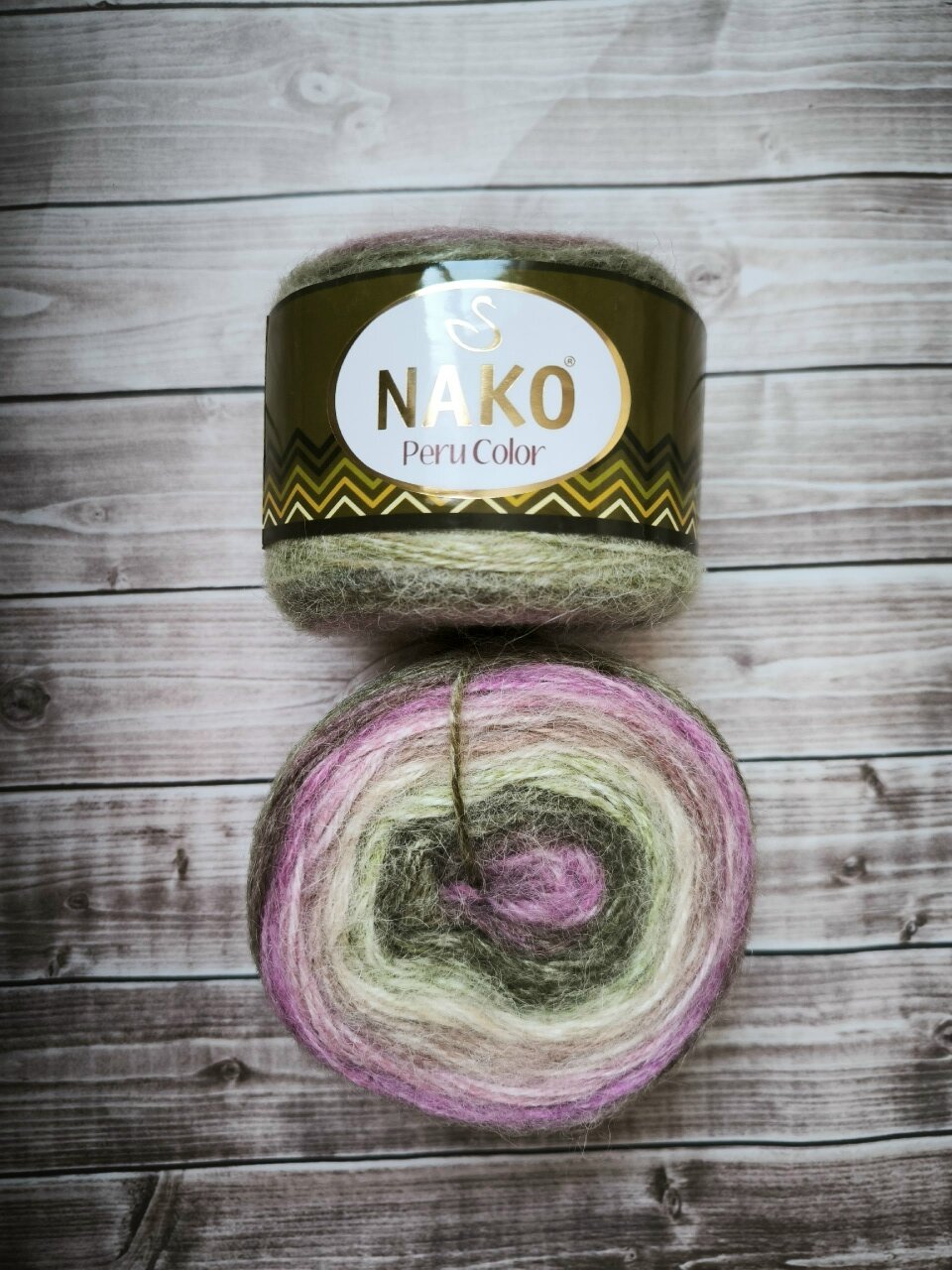 Пряжа Nako Peru color, цвет 32414, набор 2 мотка, вес мотка 100 гр, длина нити 310 м (Нако перу калор)