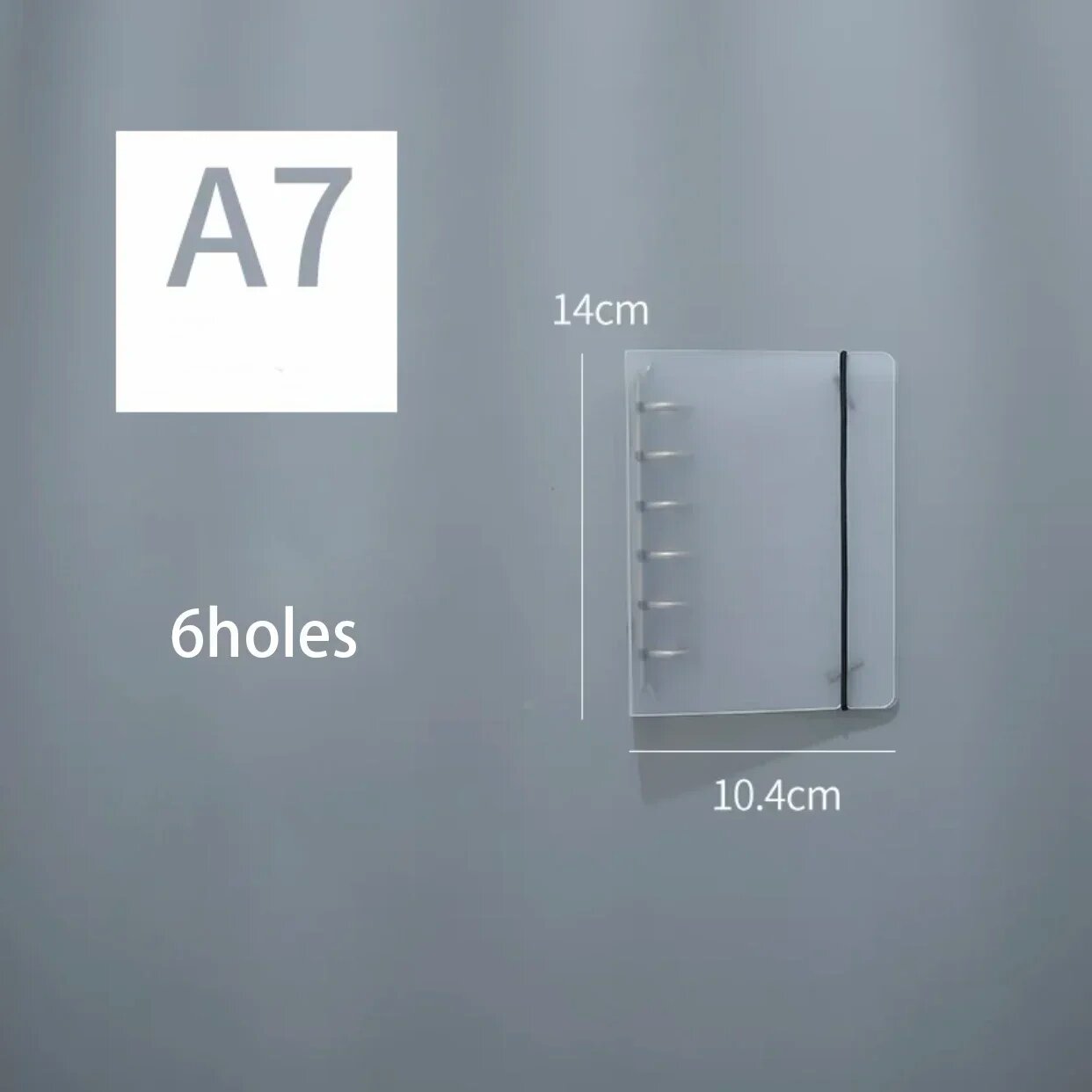 Блокнот A7 6 колец, 14x10.4 см