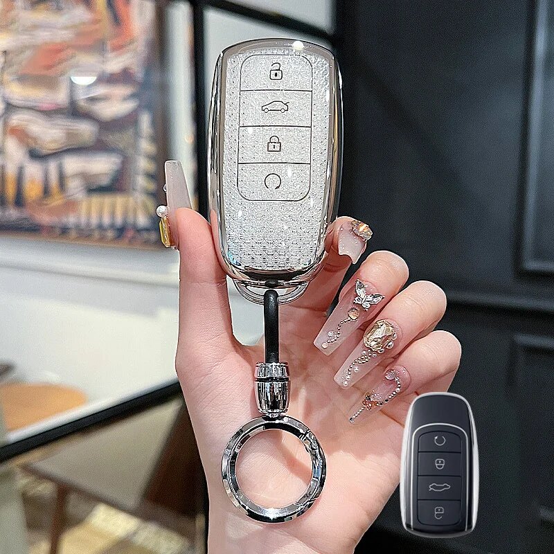 Чехол Для Ключей Из ТПУ С Эффектом Кристалла Для Chery Omoda 5 C5 Tiggo 7 8 Pro Max Plus Arrizo 5 Plus - Защитный Чехол-аксес.