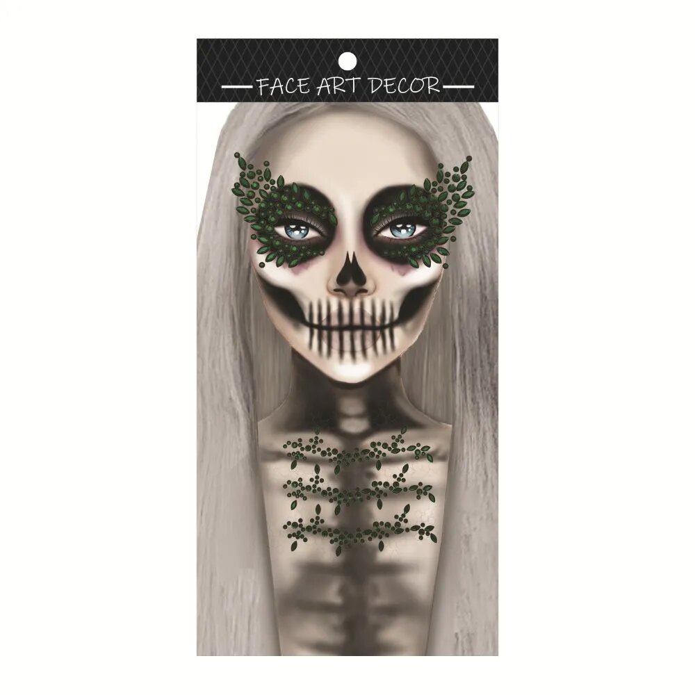 Тату на лицо светящиеся в неоне для детей и взрослых. Переводилки на хеллоуин