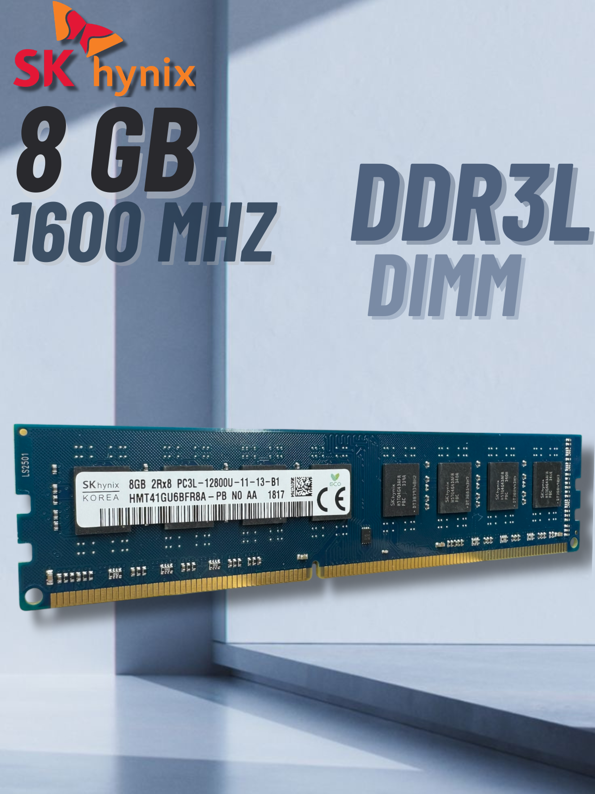 Оперативная память для компьютера SK Hynix 8 ГБ DDR3 DIMM 1600 МГц HMT41GU6BF8A