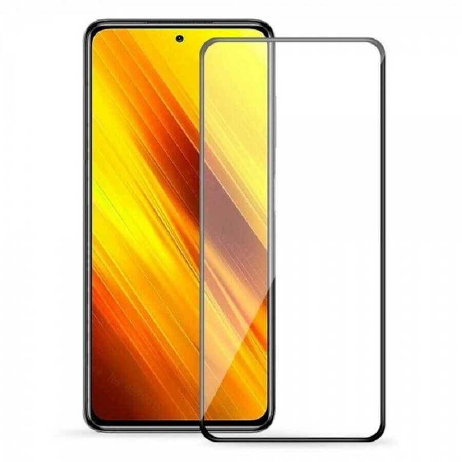 Защитное стекло 3D/5D/6D/9D/10D полноэкранное Full Glue (тех. пак) для Xiaomi Poco X3/X3 Pro-5шт