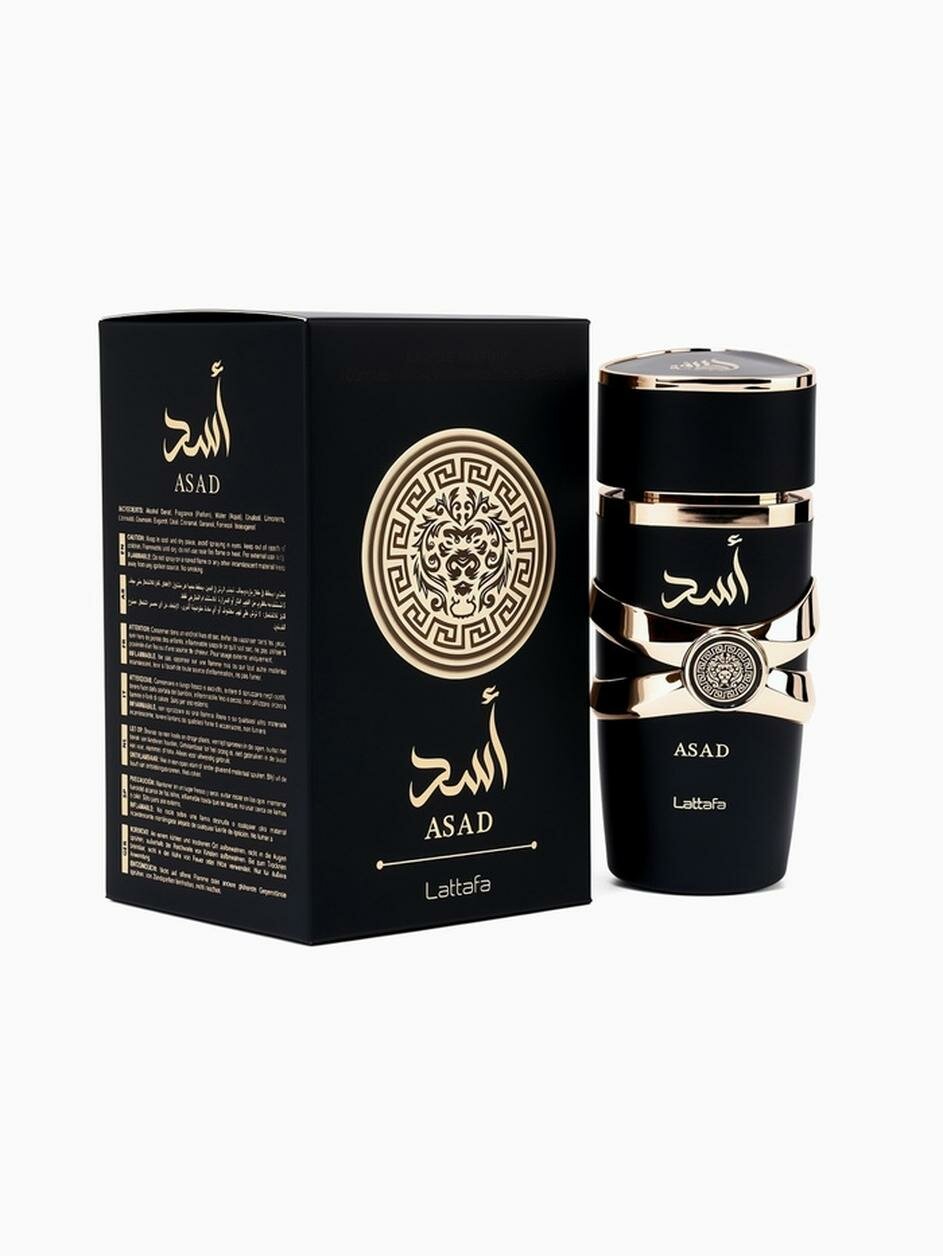 Парфюмерная вода мужская Lattafa ASAD, 100 мл (по мотивам Sauvage Elixir Dior)