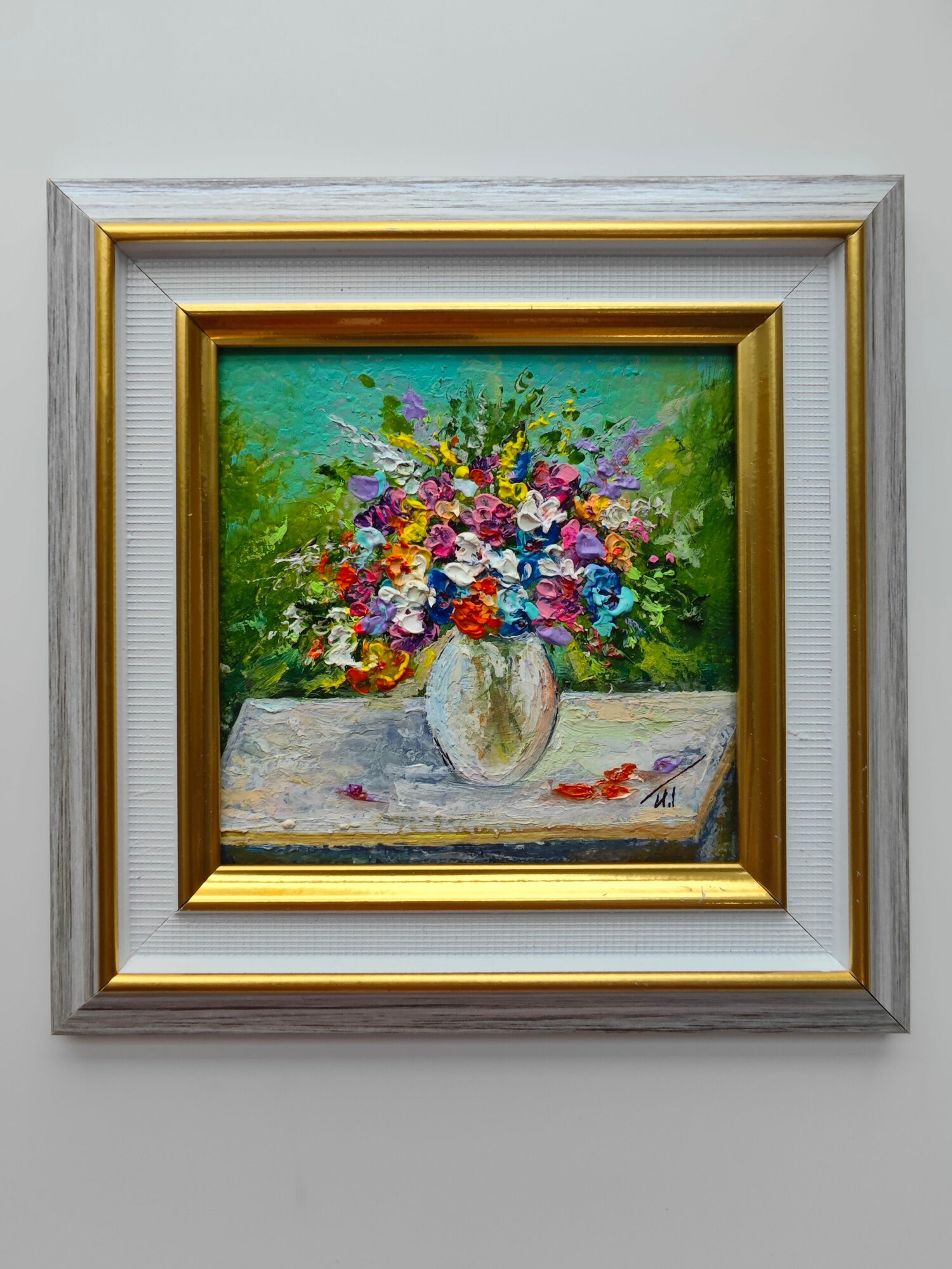 Мини картина маслом на холсте 10х15см