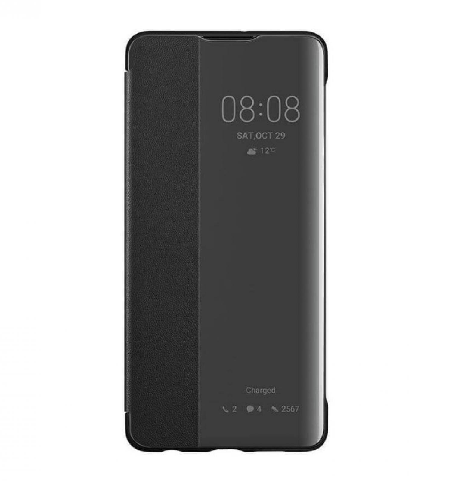 Чехол-кейс Чехол. ру для Huawei P30 Pro с боковым окном водоотталкивающий черный