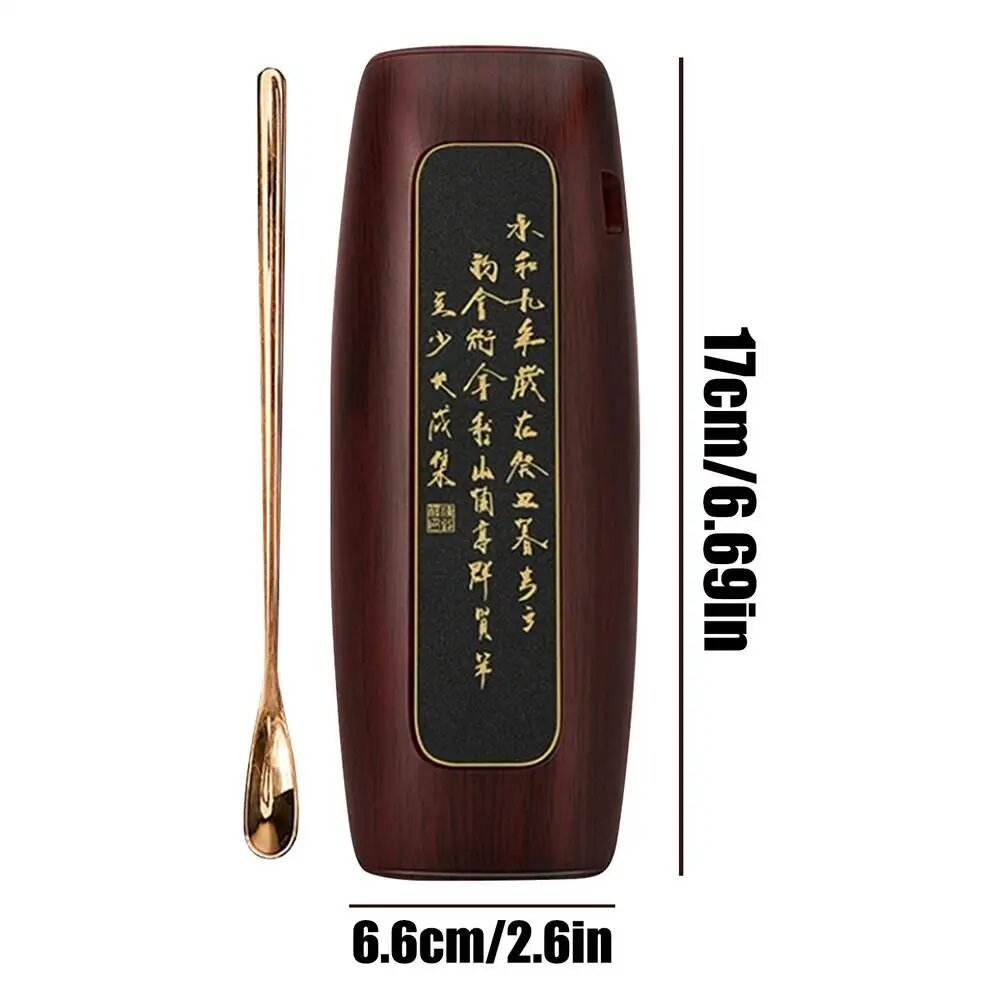 Держатель для чайных листьев с ложкой, 17см, Black Walnut