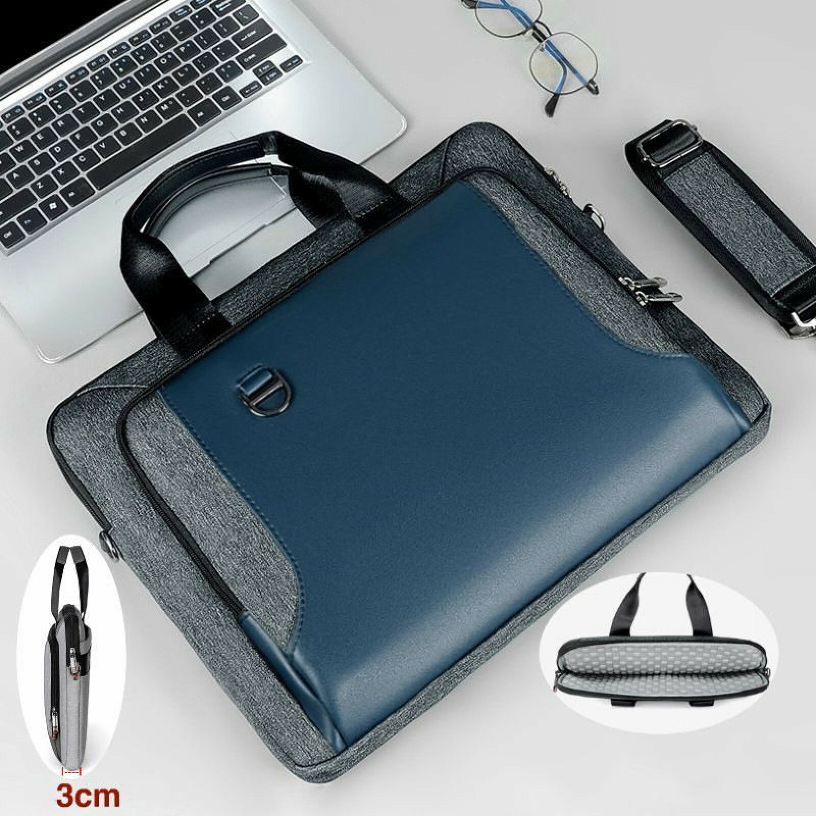 Сумка для ноутбука MyPads R312282 для Huawei MateBook D14 SE 2019-2022, водонепроницаемая, синяя