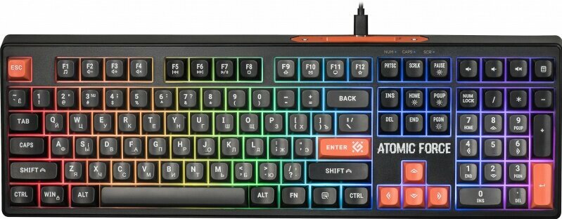 Defender Клавиатура Defender GK-005 Atomic Force 45005, подсветка, черный (USB) (ret)