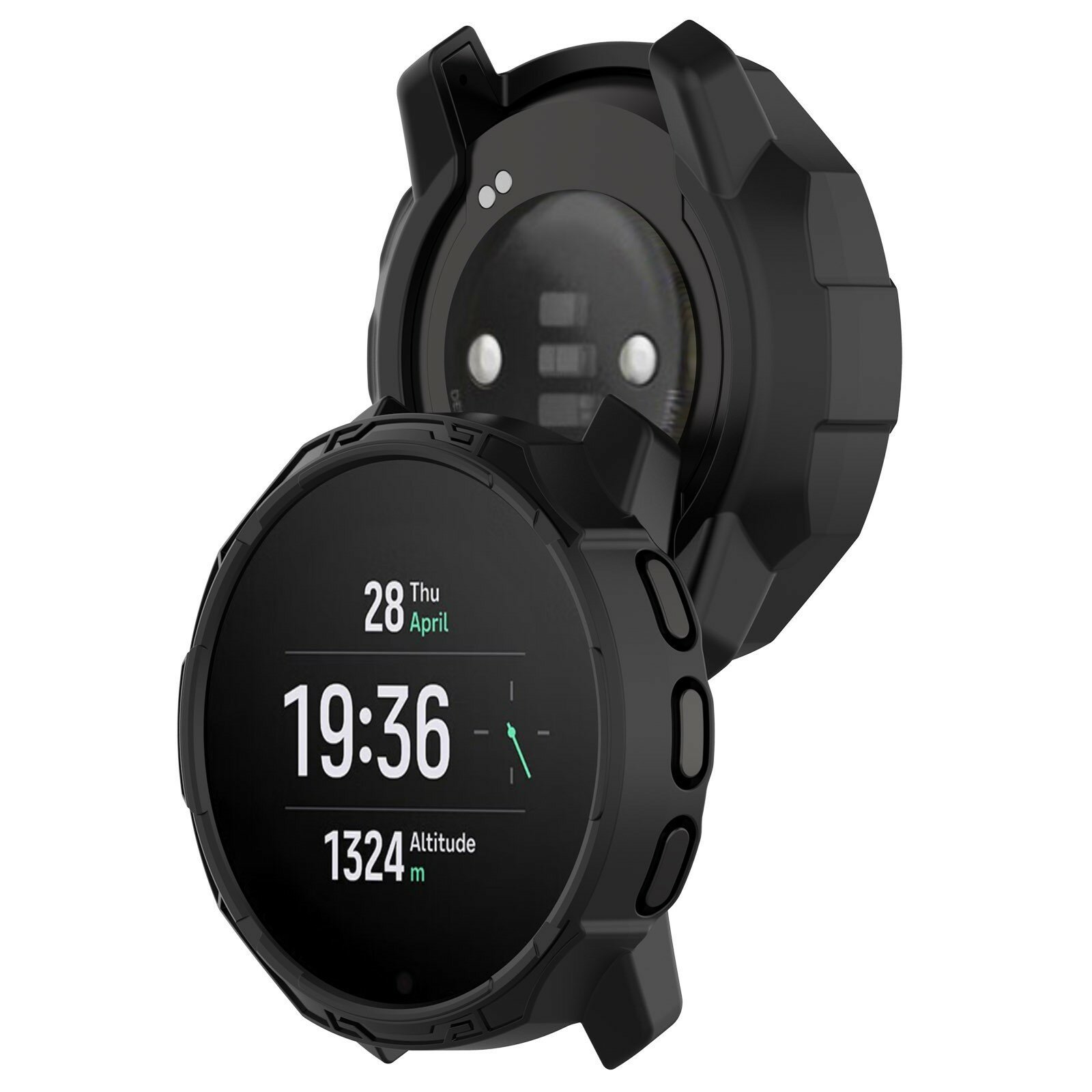 Силиконовый защитный чехол бампер MyPads для SUUNTO 9 Peak Pro и Suunto Vertical, черный