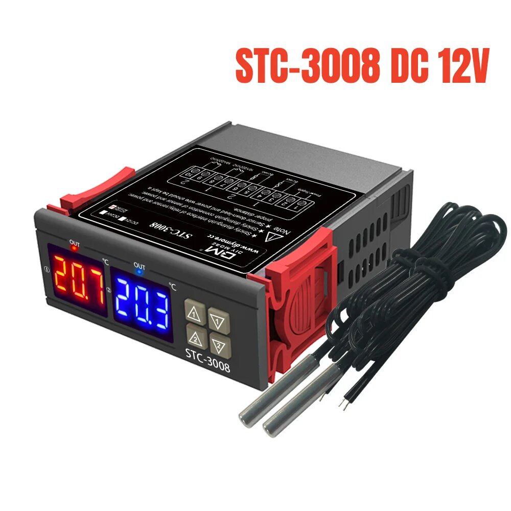 STC-3008 DC 12V цифровой терморегулятор