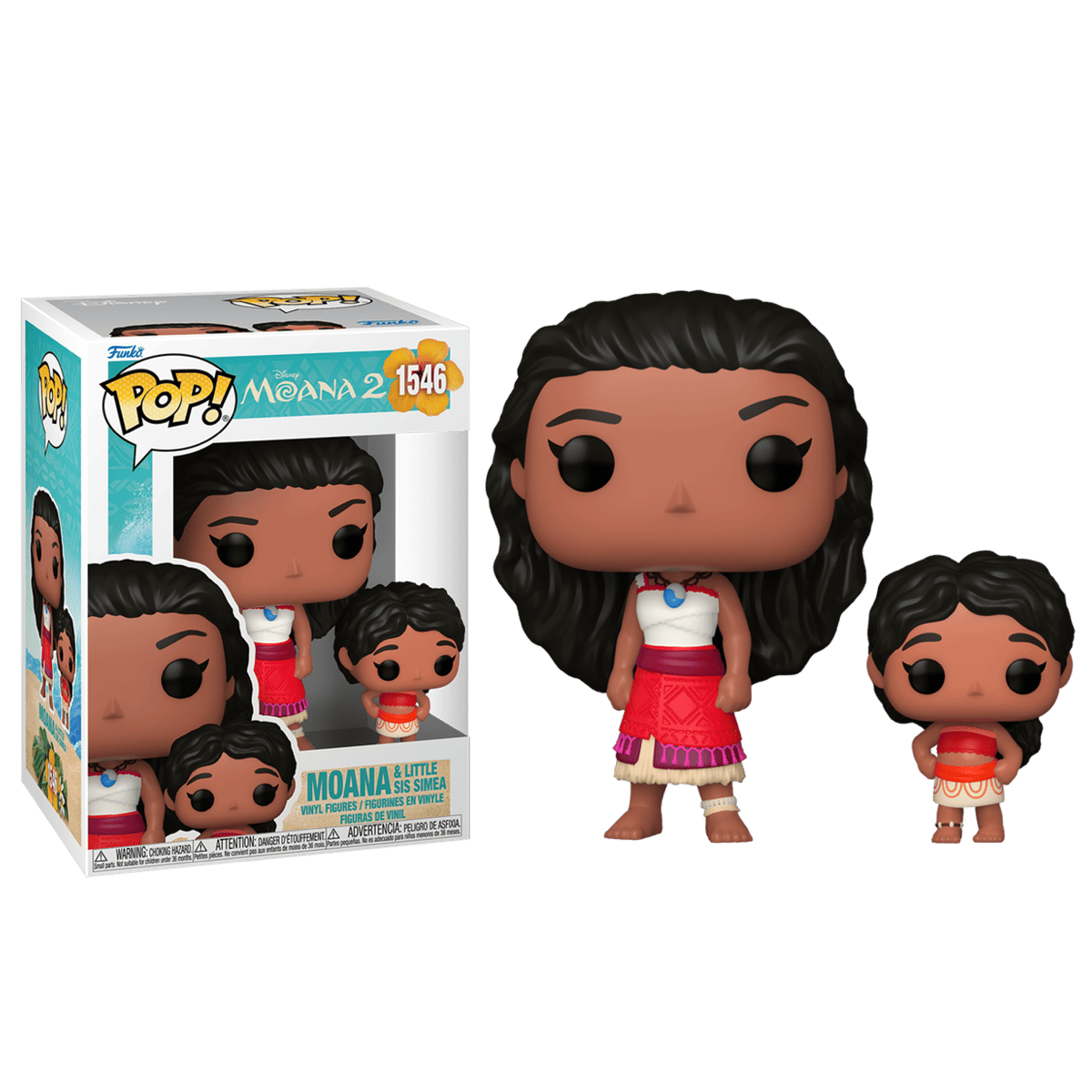 Набор фигурок Funko POP! Disney Moana 2: Moana & Little Sis Simea 79736 (1546) Моана и младшая сестра Симеа — фото 1