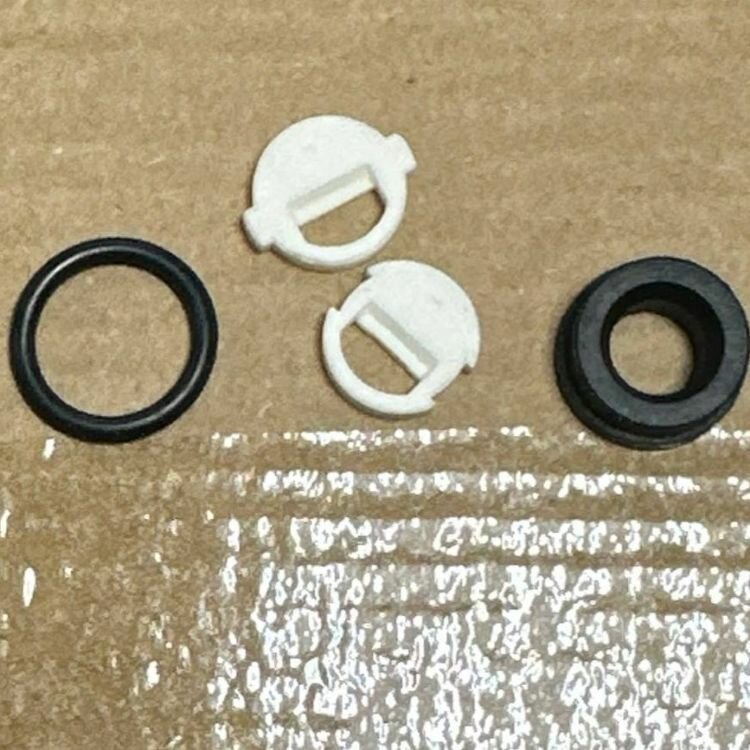 Ремкомплект для керамической кран-буксы 1/2", набор 4 предмета (керамические диски и прокладки)