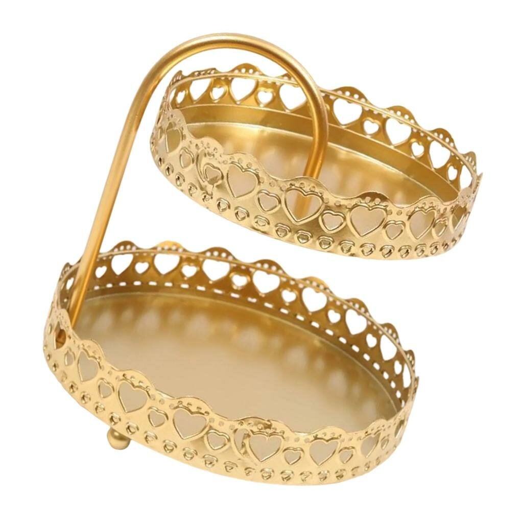 Двухъярусный фруктовый поднос, Двойная корона в виде сердца