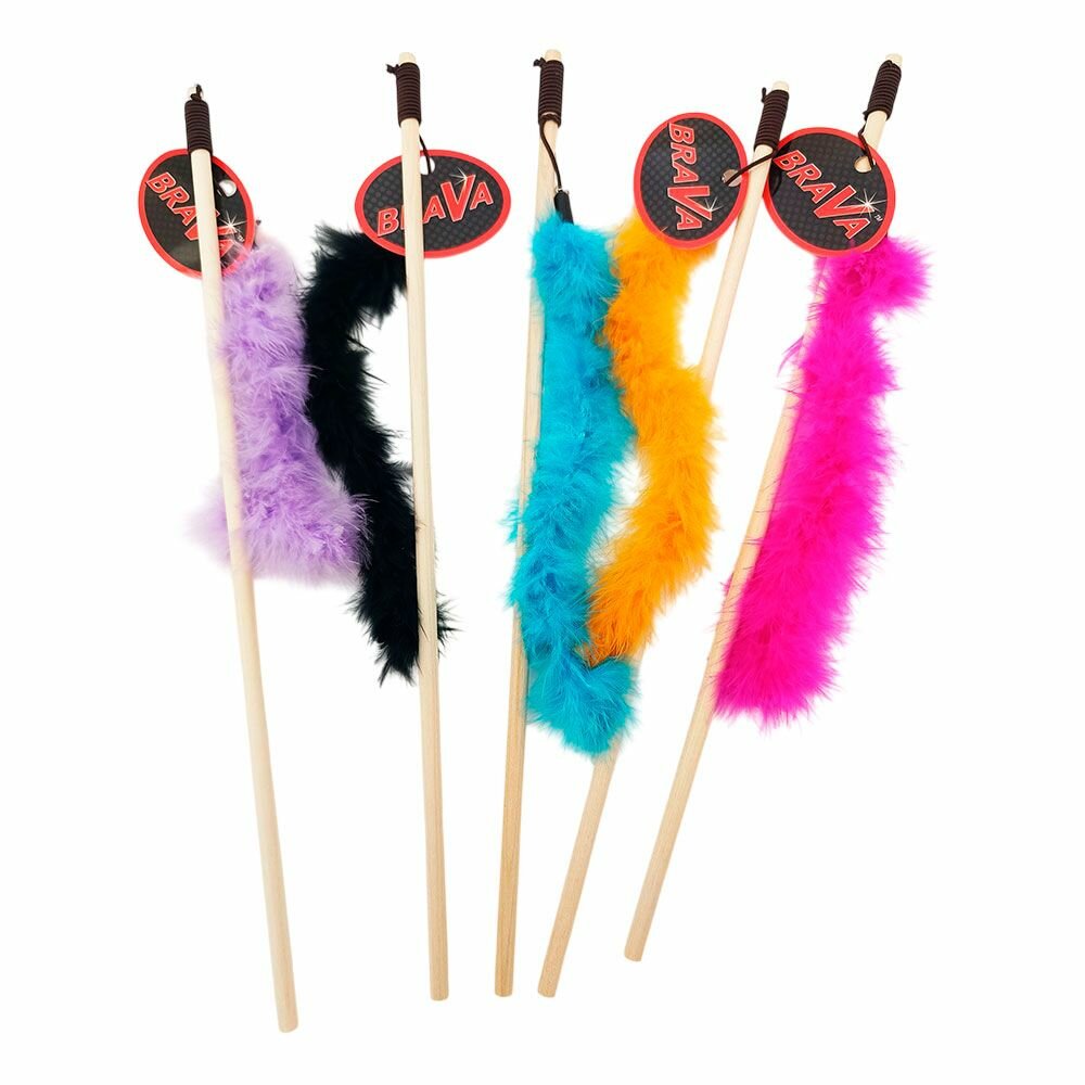 Игрушка для кошек дразнилка Перо длинное 40см