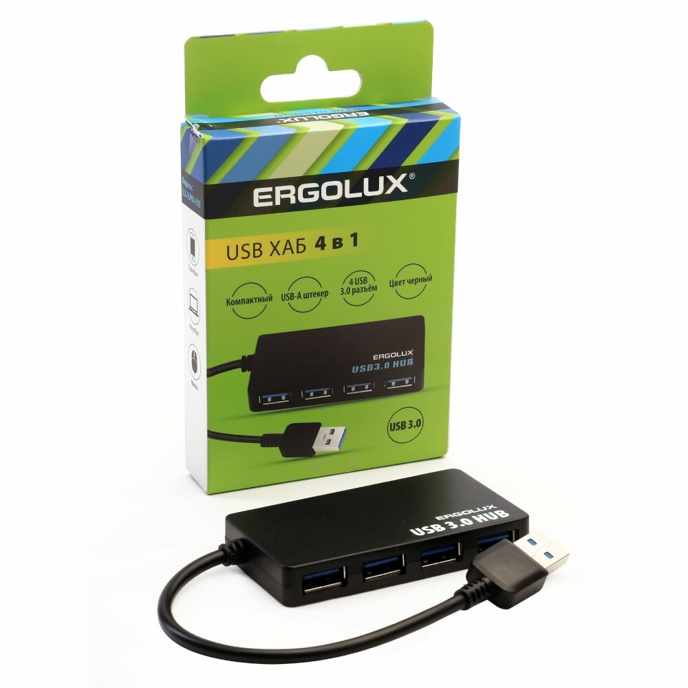 USB хаб разветвитель 4 порта с выключателями USB 3.0 для компьютера и ноутбука Type-C