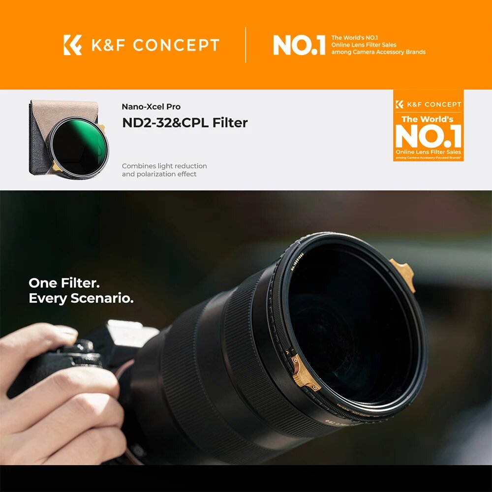 K&F CONCEPT Nano-X Pro ND2-32/CPL, 77mm