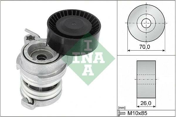 Натяжитель поликлинового ремня с роликом INA 534070810 BMW 1 E81/87 /3 E46/E90/E91 /X1 E84 /X3 E83 1.6-2.0 01->