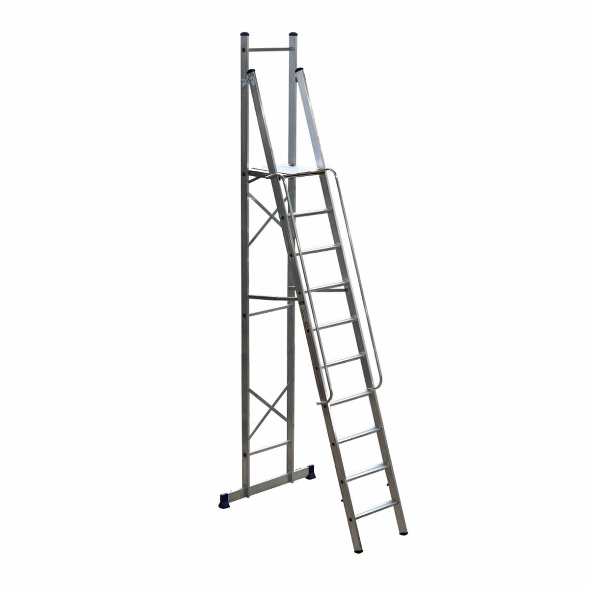 Стремянка-Помост Alumet 10 Ступеней Ape1410, Рабочая Высота 4.65 М, Нагрузка 150 Кг.