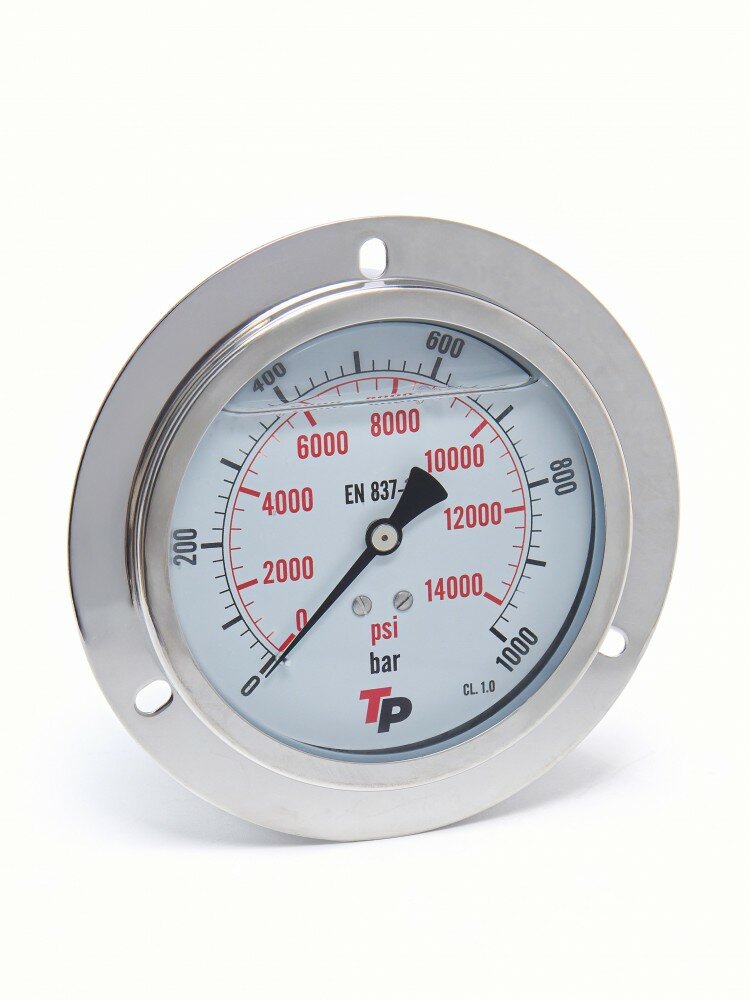 Манометр гидравлический виброустойчивый фланцевый D100 мм 0-1000 bar 1/2BSP TP