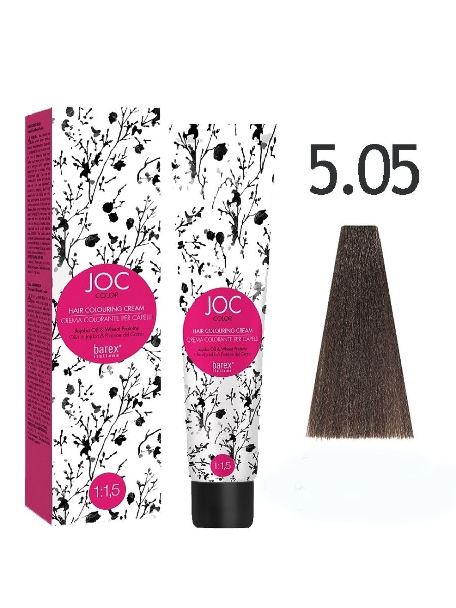 Краска для волос Barex Крем-краска JOC COLOR стойкое окрашивание, 5.05