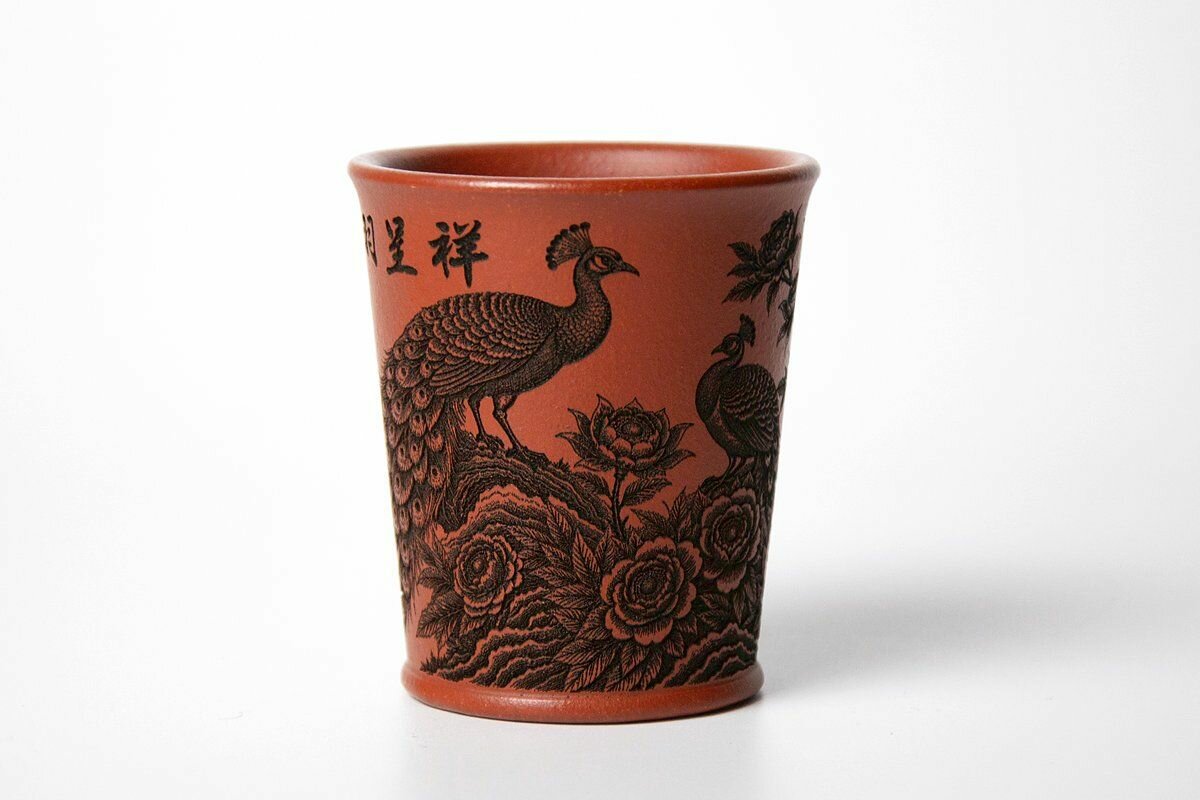 Пиала Фазан Цзы Ни, исинская глина, 170 мл, цвет коричневый, китай