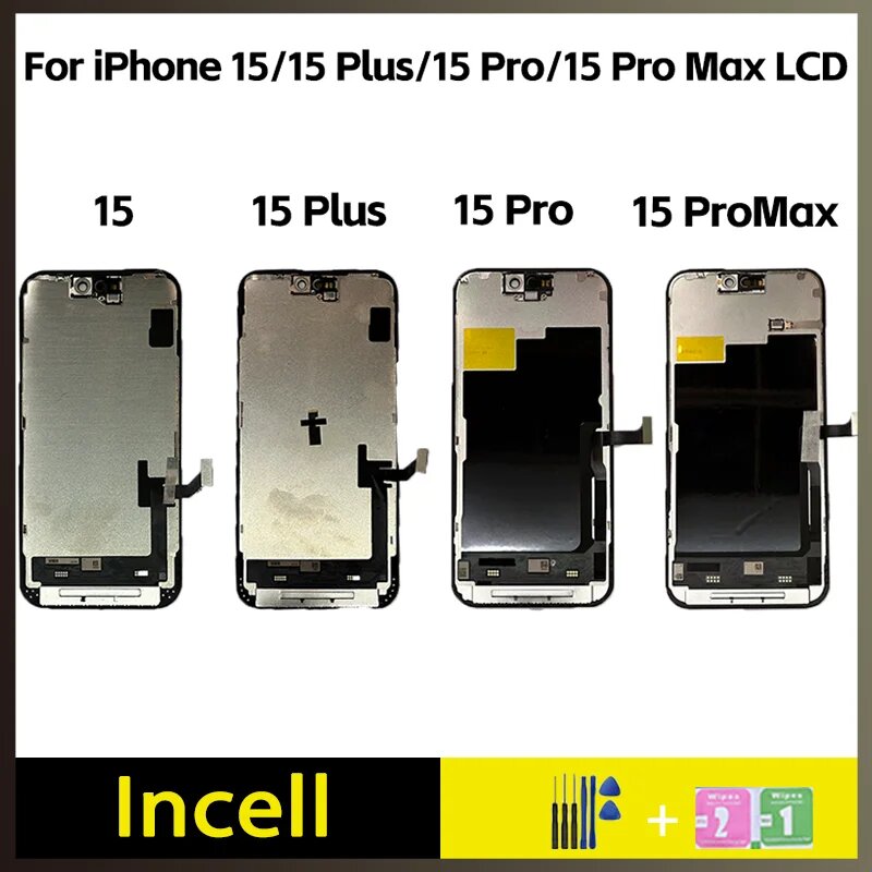 AAA + Incell для iPhone 15 Pro Экран 15Pro Max Дисплей 3D сенсорный ЖК-экран в For 15 Pro Max LCD