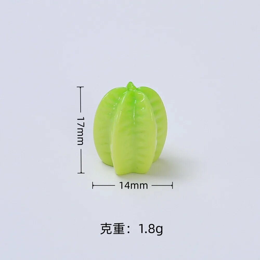 Миниатюрный акриловый карамбола, 17 мм, 1.8 г, Цвет: 1 carambola